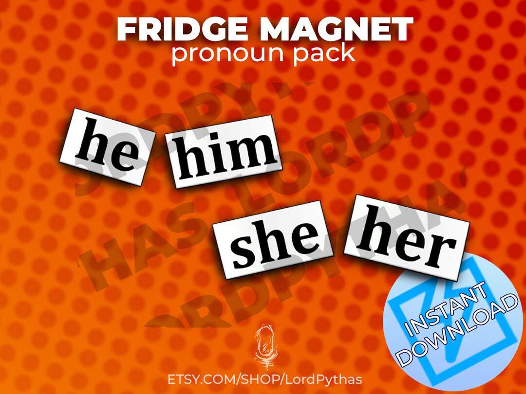 Fridge Magnet Pronoun Pack #1 Emotes for Twitch, Discord, and Youtube ...