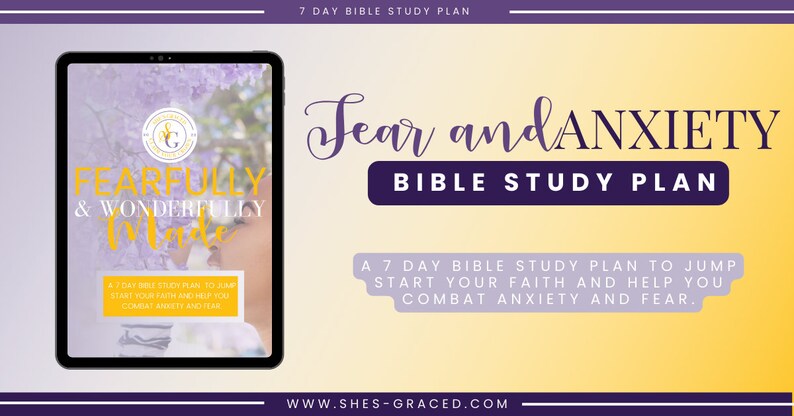 7 Day Bible Study Plan to Combat Fear and Anxiety - Etsy