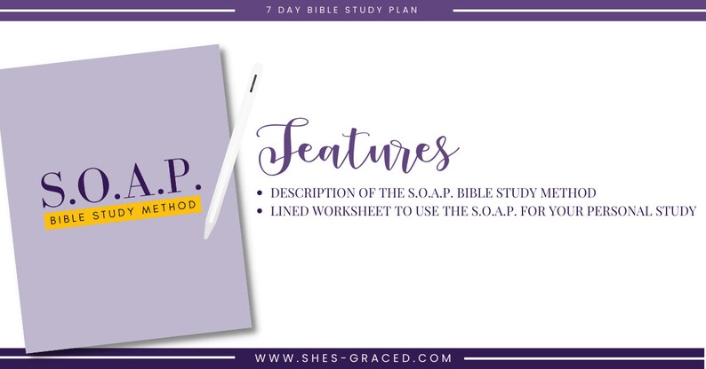 S.O.A.P Bible Study Method Printable - Etsy