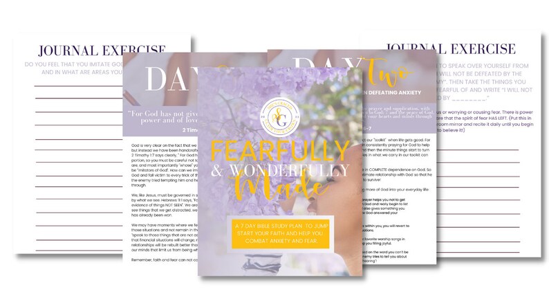 7 Day Bible Study Plan to Combat Fear and Anxiety - Etsy