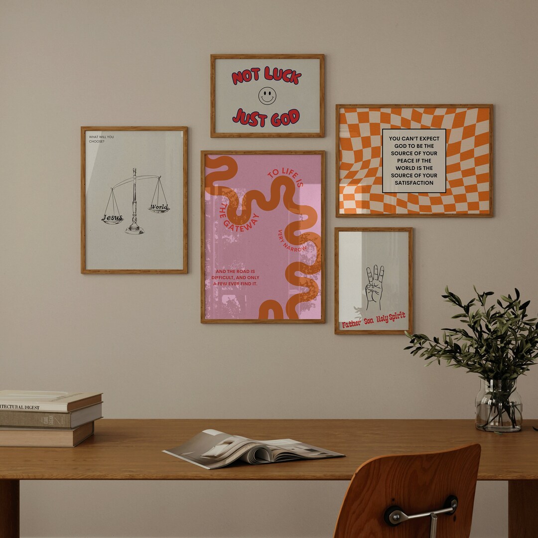 Teenage Christian Gallery Wall | Digital File | Teen Room | Modern ...