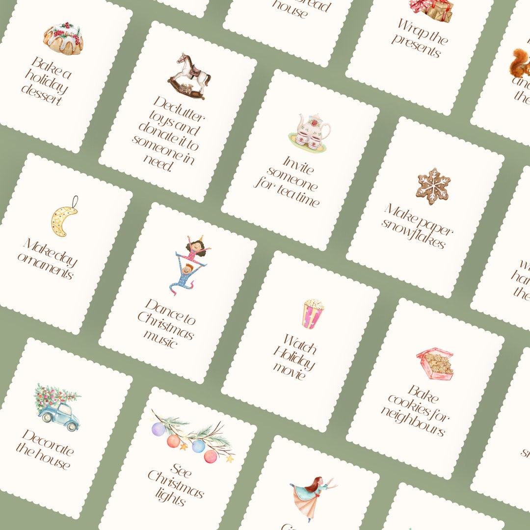 26 Printable Advent Activity Cards Instant Digital Download Family Kids ...