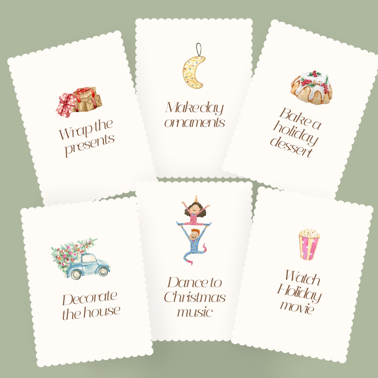 26 Printable Advent Activity Cards | Instant Digital Download | Family ...