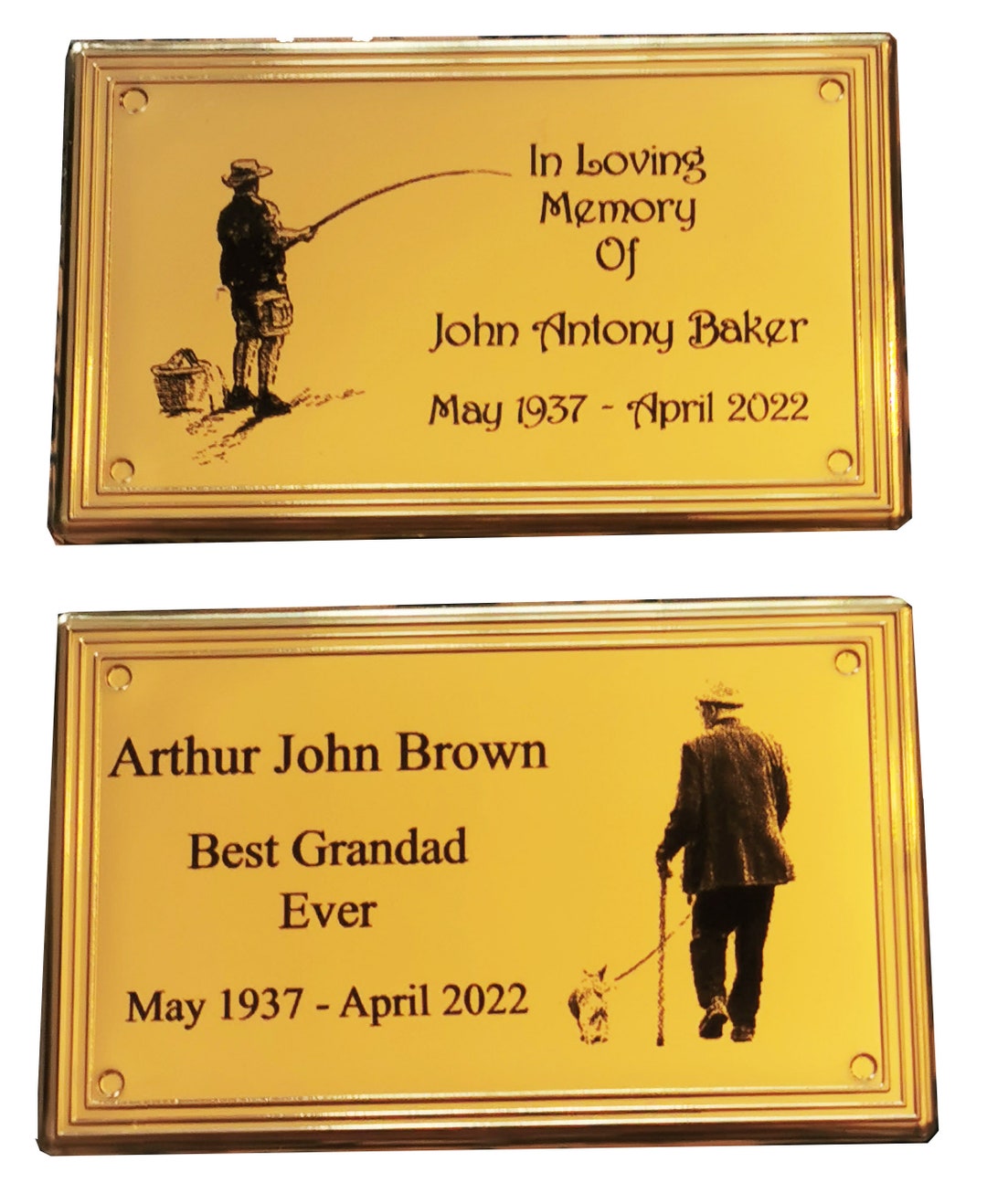 Engraved Plaque, Funeral Plate, Coffin Plate, Memorial Plaque, Photo ...