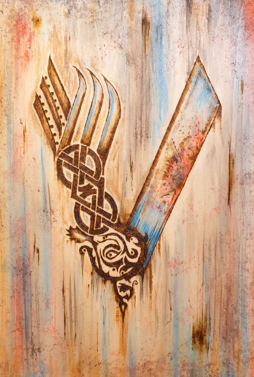 Vikings Logo Art Pyrography - Etsy