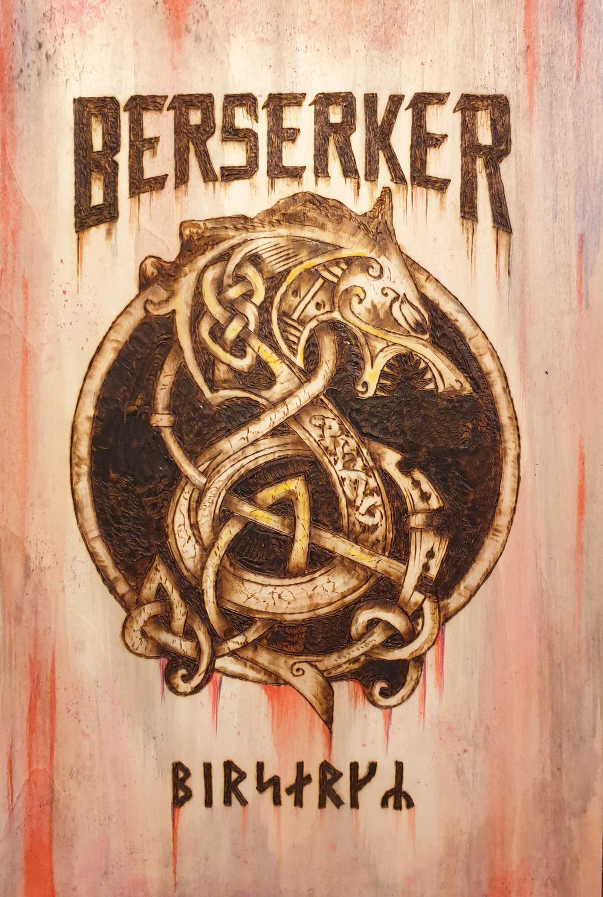 Viking Berserker Emblem Art Pyrography - Etsy