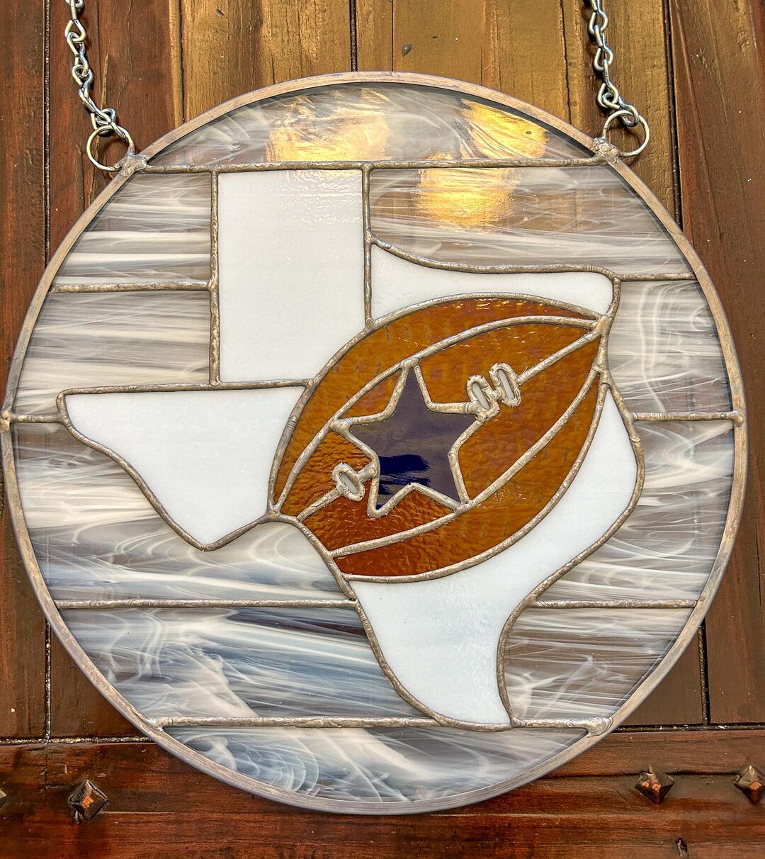 Texas Football Stained Glass - Etsy