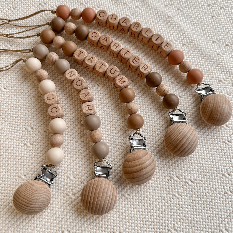 Wood Pacifier Clip - Etsy
