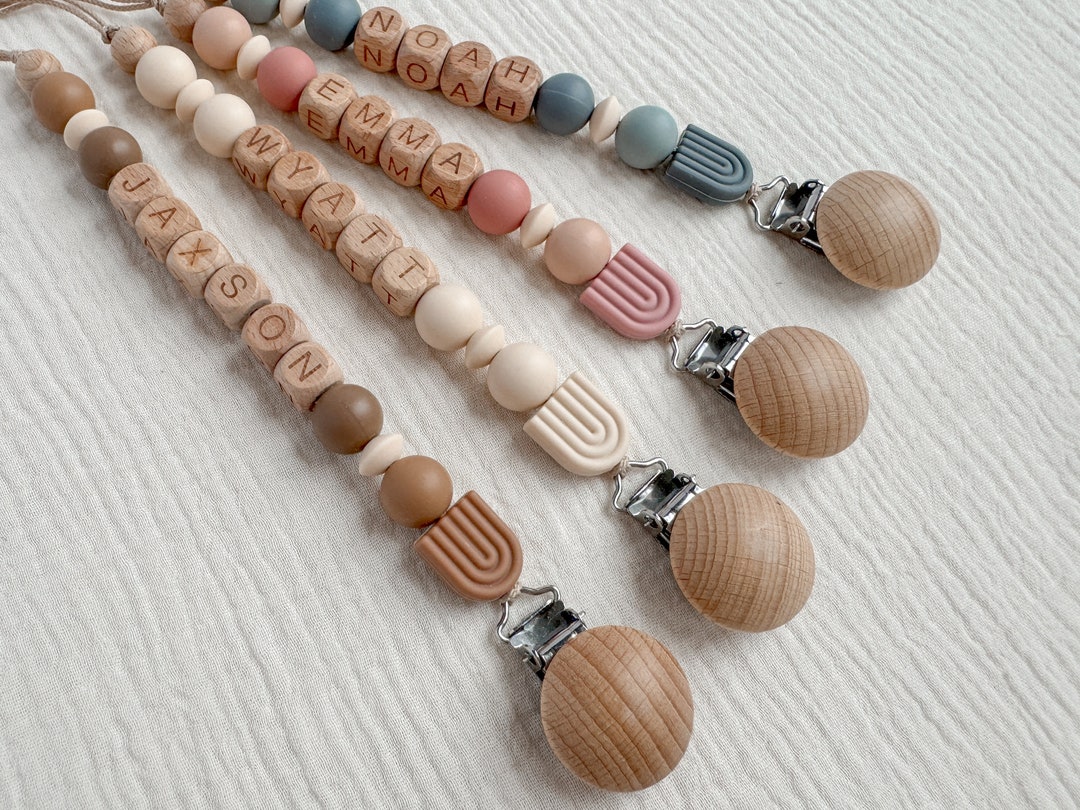 Personalized Pacifier Clip With Baby Name|custom Newborn Soother Clip ...