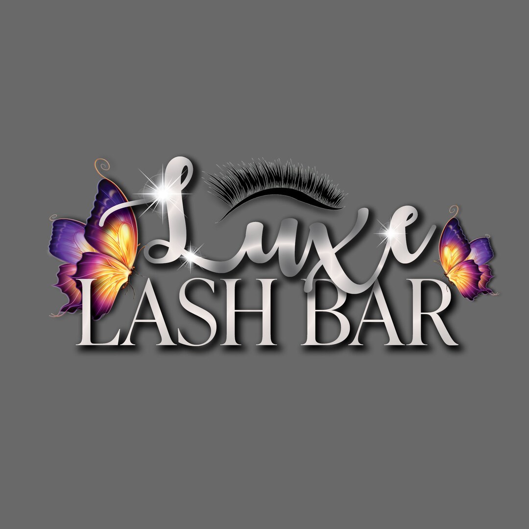 Luxury Logo for Lash Bar, Lash Tech Logo for Eyelash Business, Metallic ...