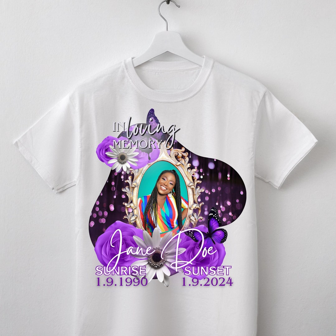 Memorial T Shirt Design, Editable in Canva, in Loving Memory T Shirt ...