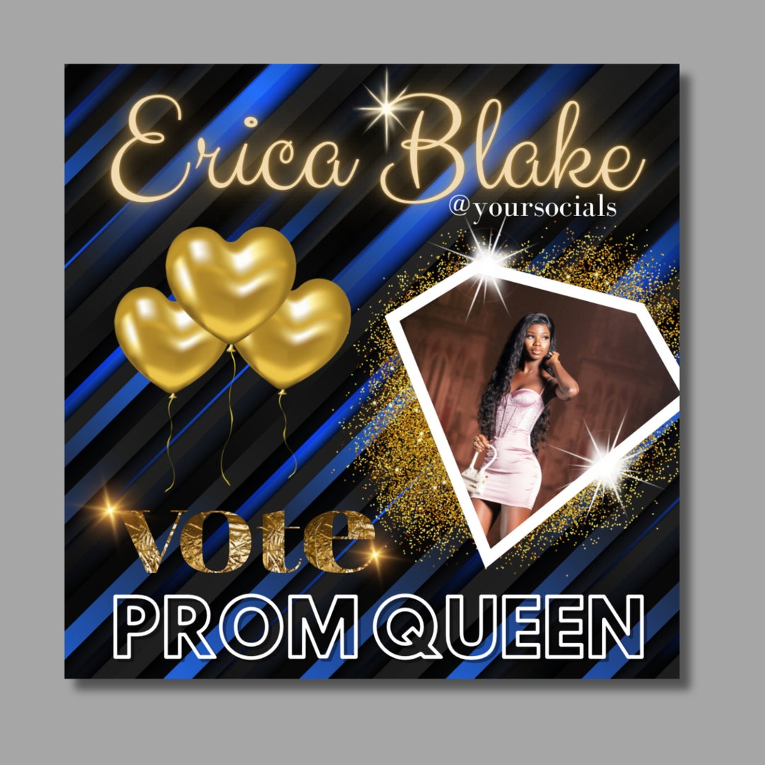 Prom Queen Campaign Flyer DIY Vote for Me Election High School HBCU ...
