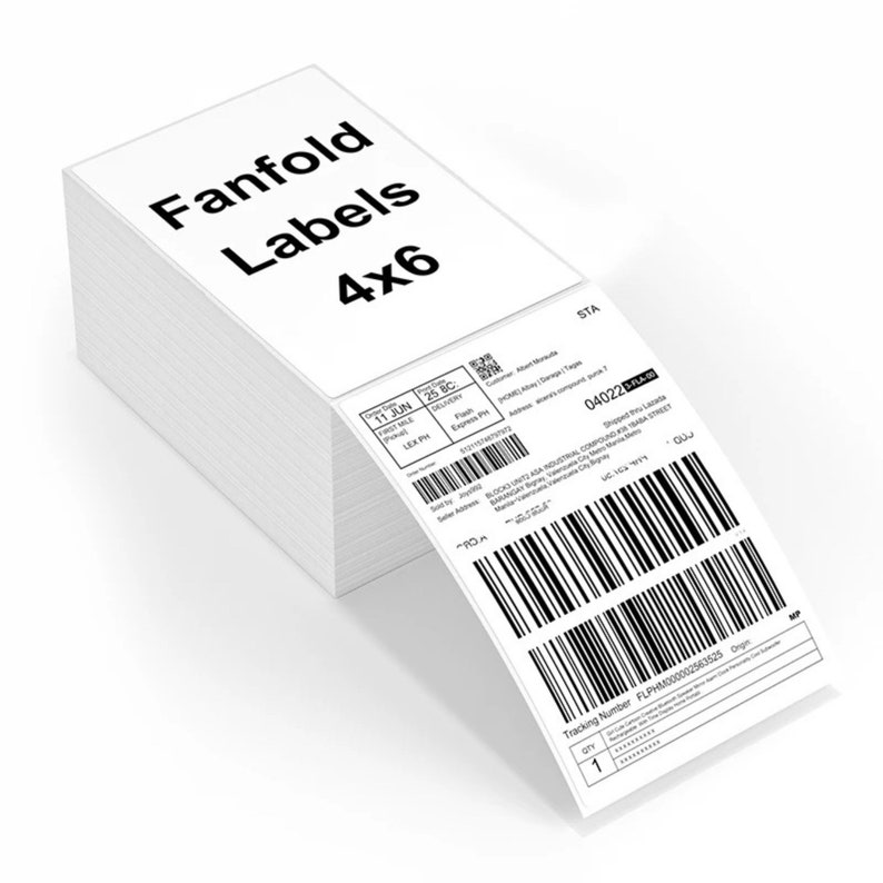 Fanfold Thermal Labels for Small Business Needs Blank Bulk - Etsy