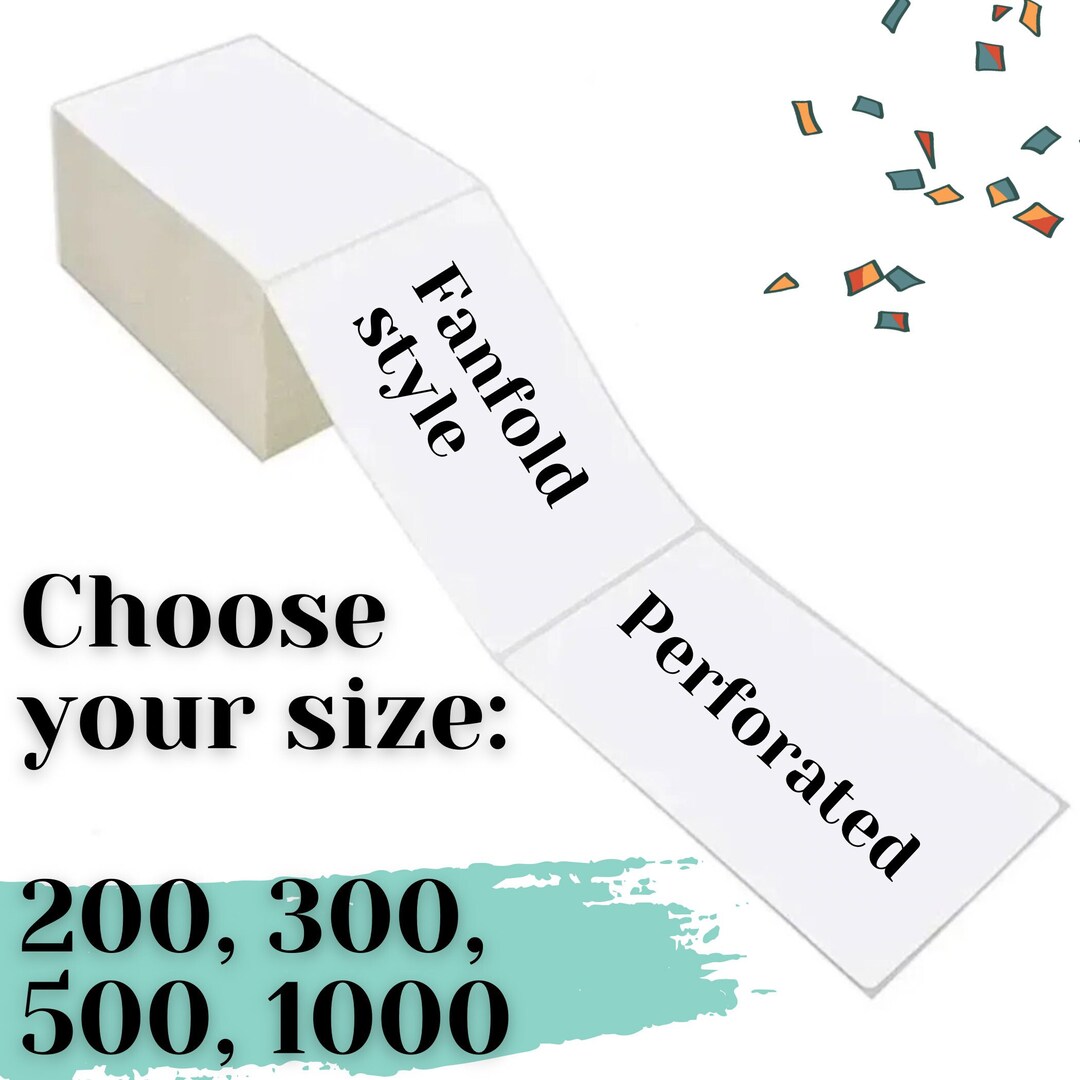 Fanfold Thermal Labels for Small Business Needs Blank Bulk - Etsy