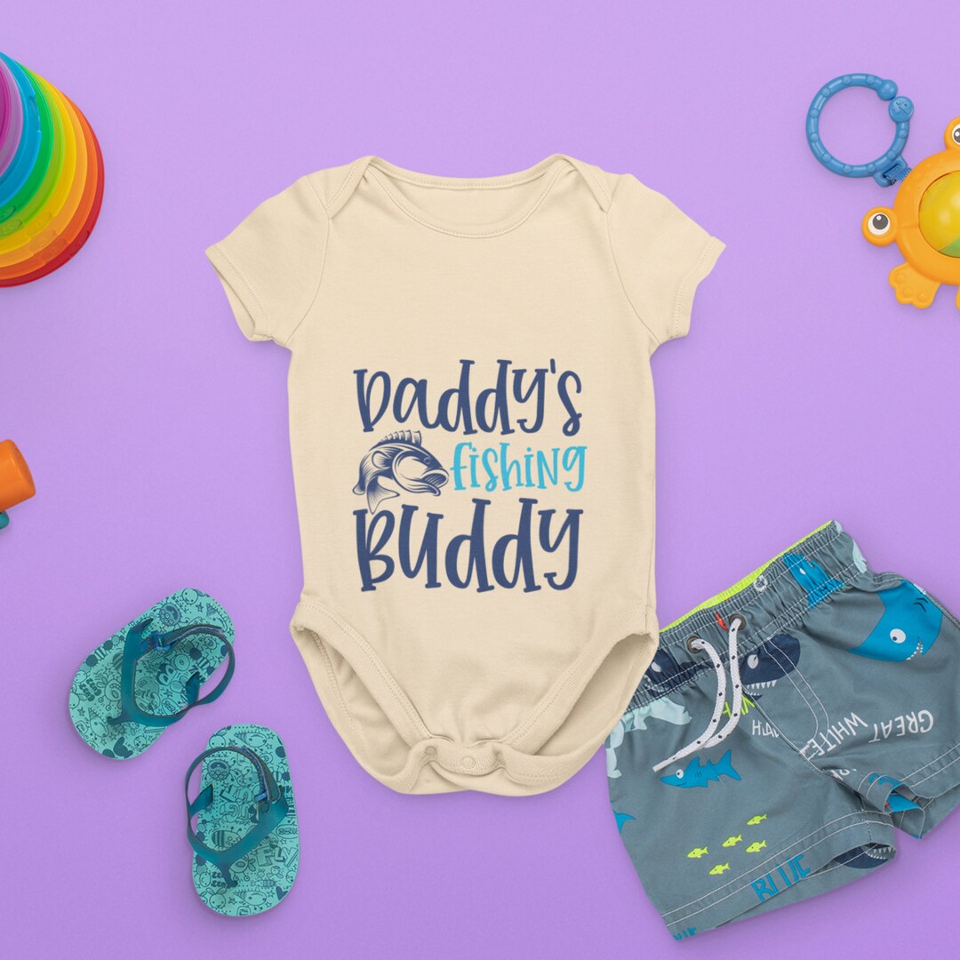 Daddy's Fishing Buddy SVG: Father Son Matching Shirt Designs (digital ...