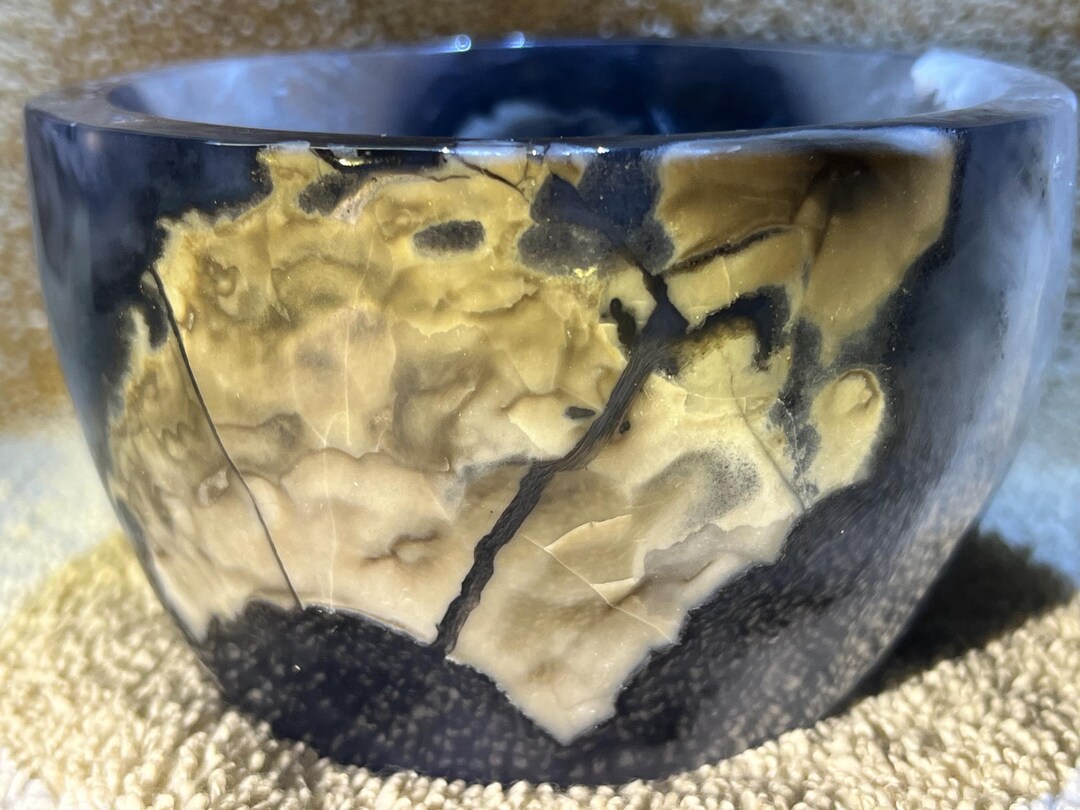 Volcano Agate Bowl / Dish - 1lb. 7.8 Oz or 676g - Etsy