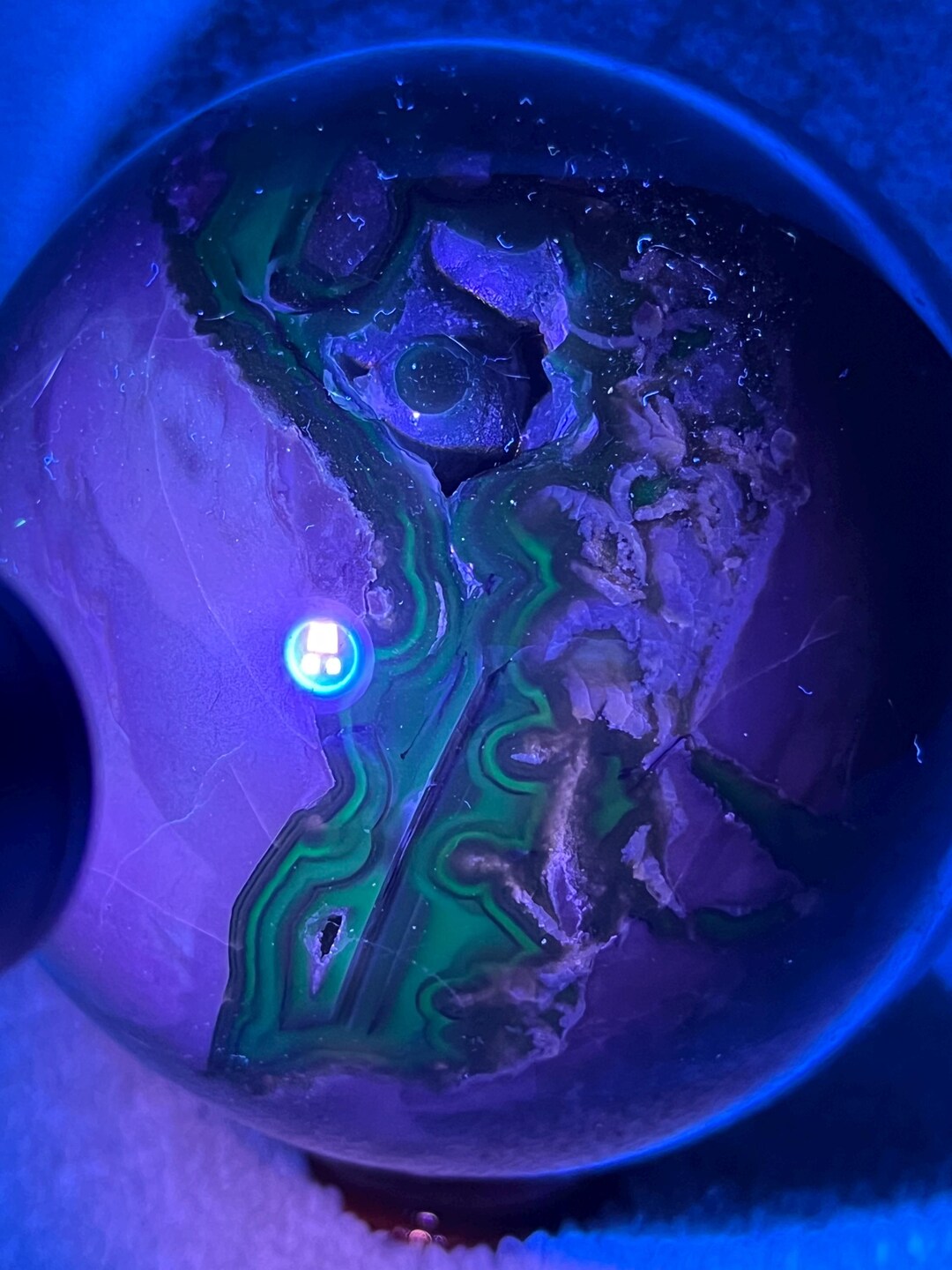 Volcano Agate Sphere With AMAZING Uv Reactions. 1 LB. 10.9 Oz or 762g ...