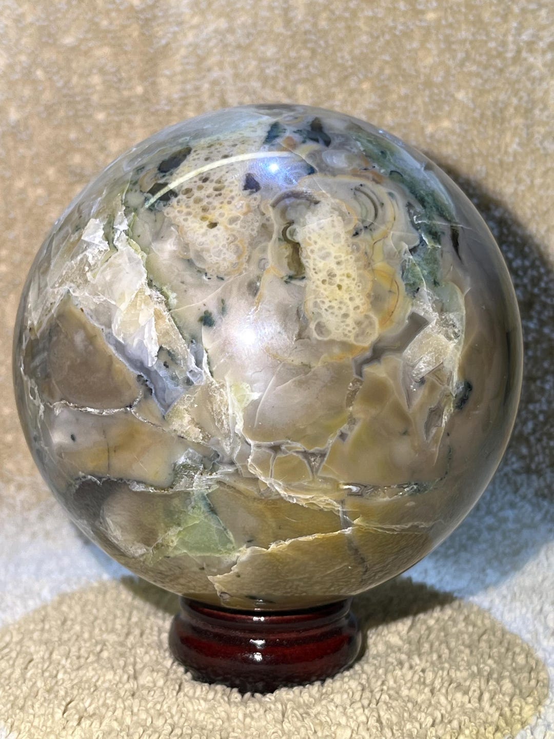 Volcano Agate Sphere With UV Reaction - 1LB 13.1 Oz or 825g - Etsy