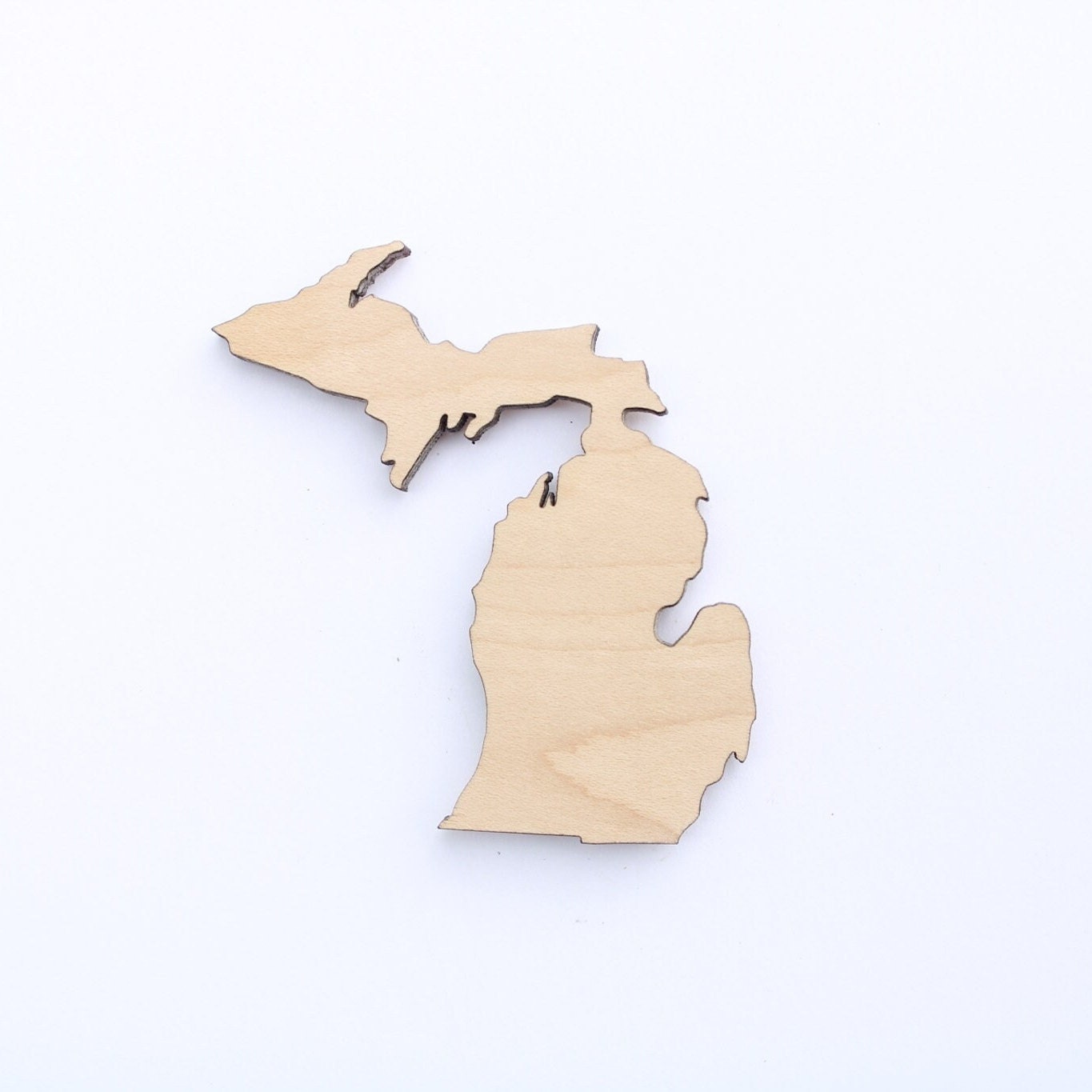Michigan Cutout Wood Refrigerator Magnet Michigan Gift and Souvenir ...