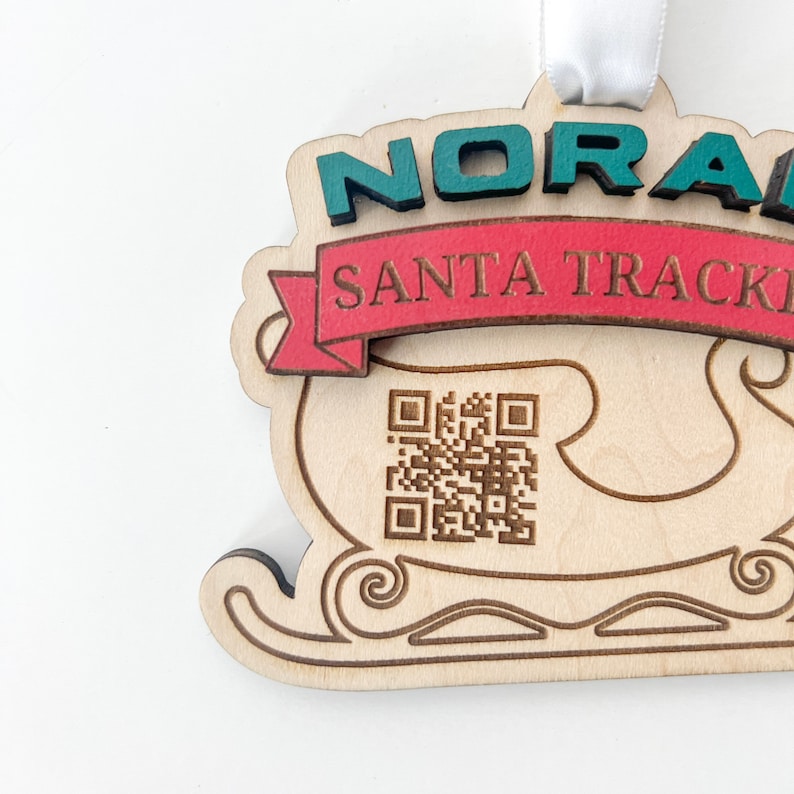 Santa Claus Tracker QR Code Christmas Ornament for Kids Scan to Track ...