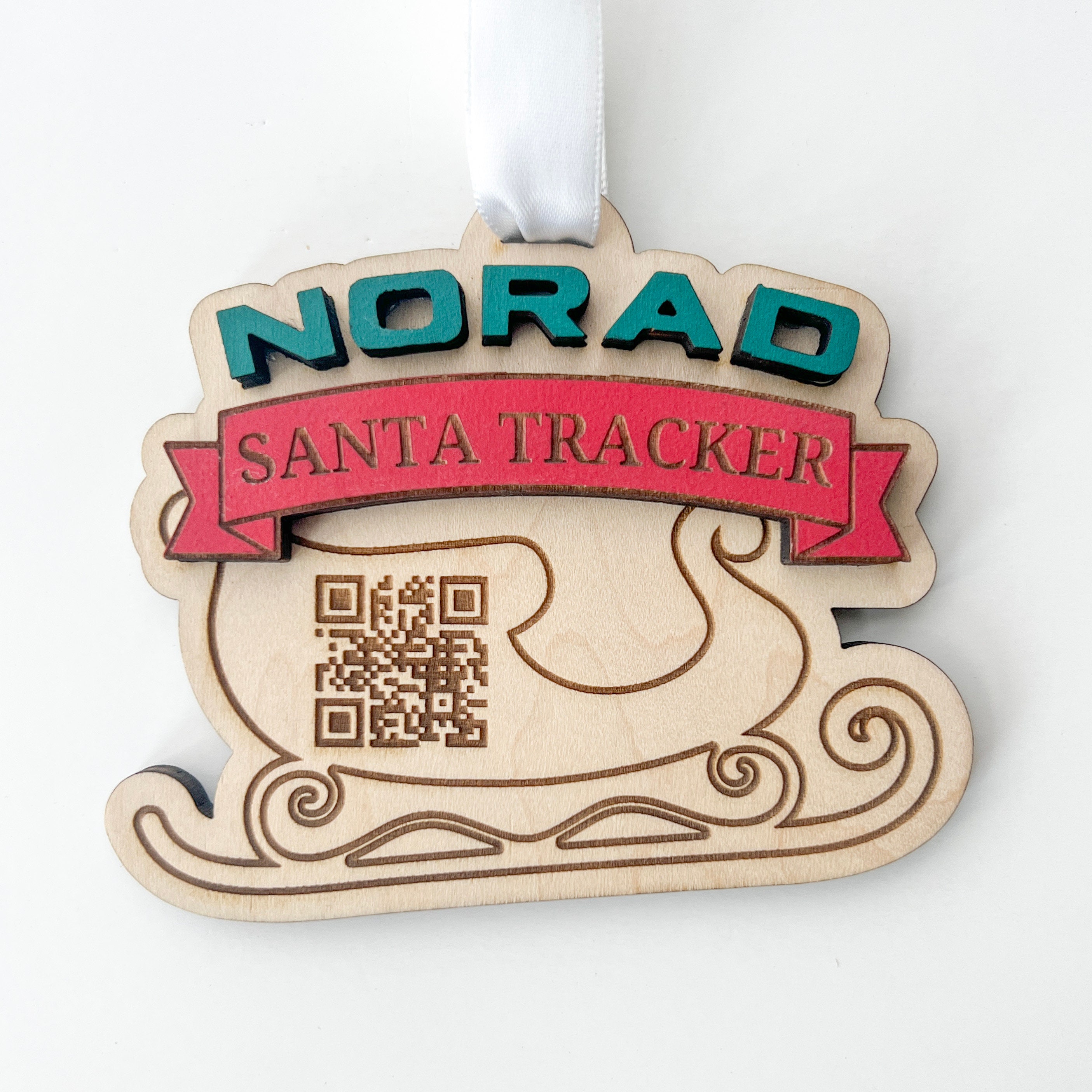 Santa Claus Tracker QR Code Christmas Ornament for Kids Scan to Track ...