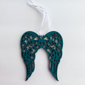 Angel Wing Christmas Wooden Tree Ornament Unique Shatterproof Wood ...