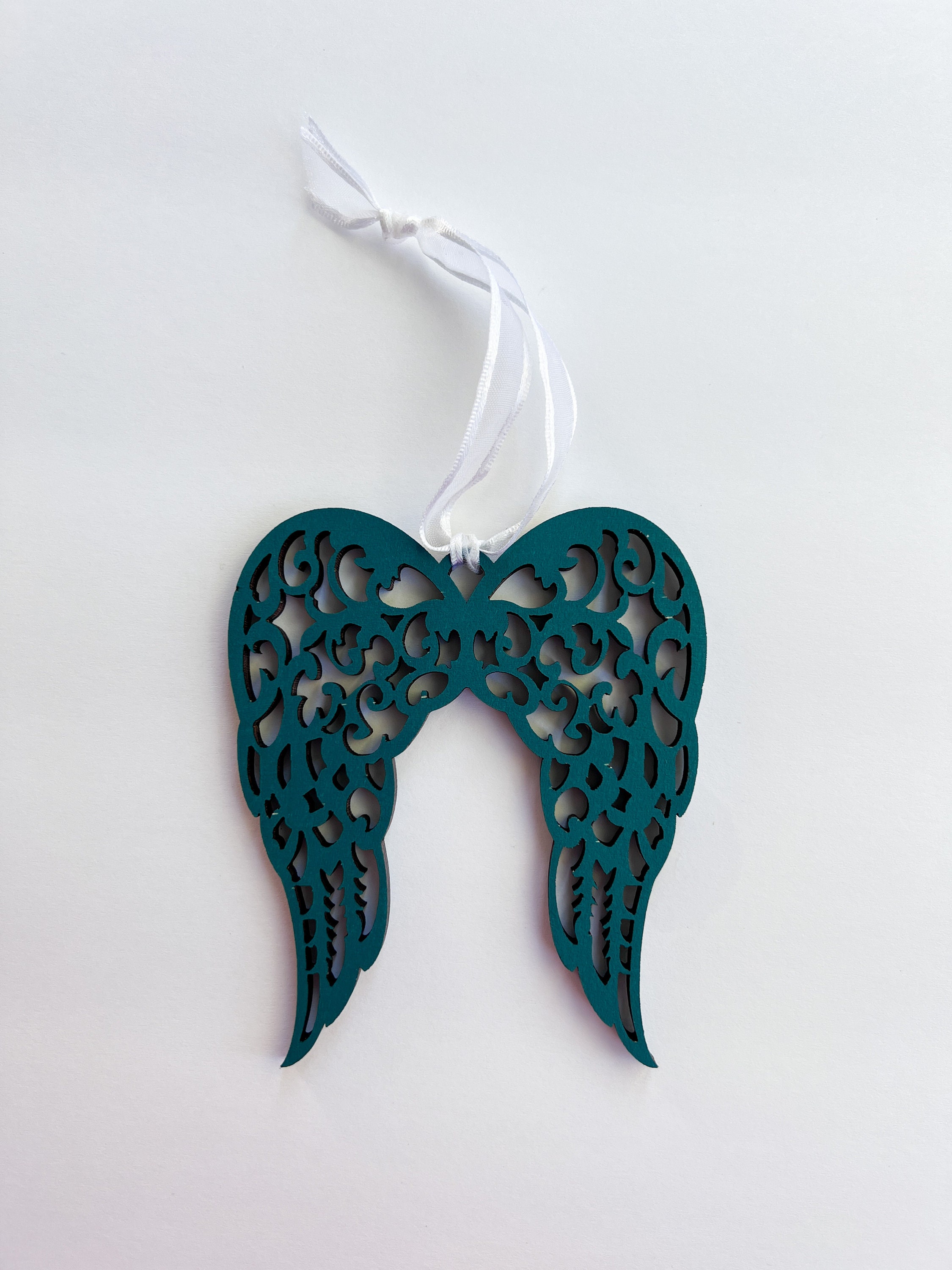 Angel Wing Christmas Wooden Tree Ornament Unique Shatterproof Wood ...