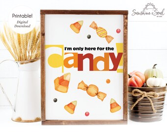 Boo We Are Out of Candy Happy Halloween Printable Wall Art INSTANT ...