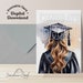 Graduation Congratulations Card (girl), Printable Card, Instant Digital ...