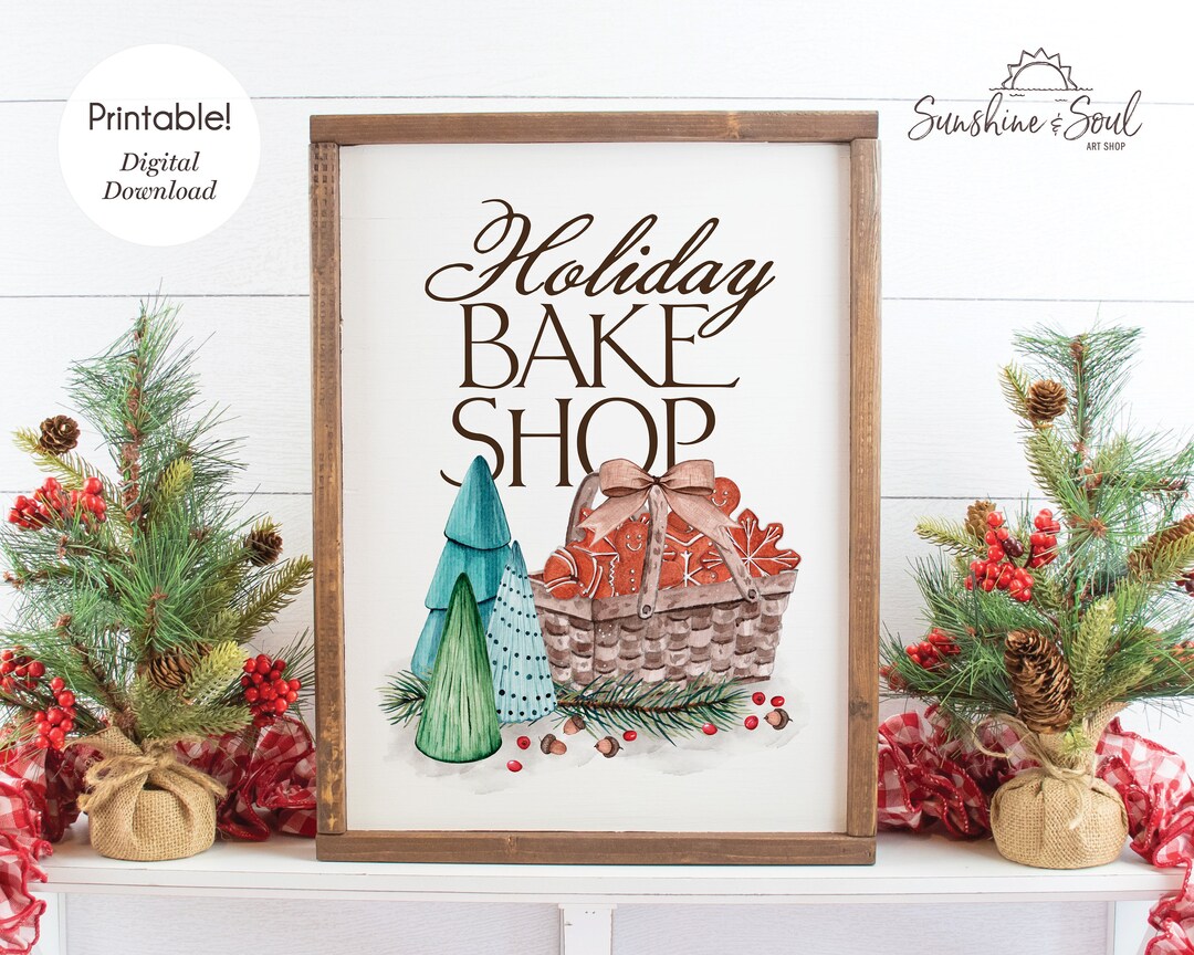 Holiday Bake Shop, Holiday Printable Wall Art (digital Download) - Etsy