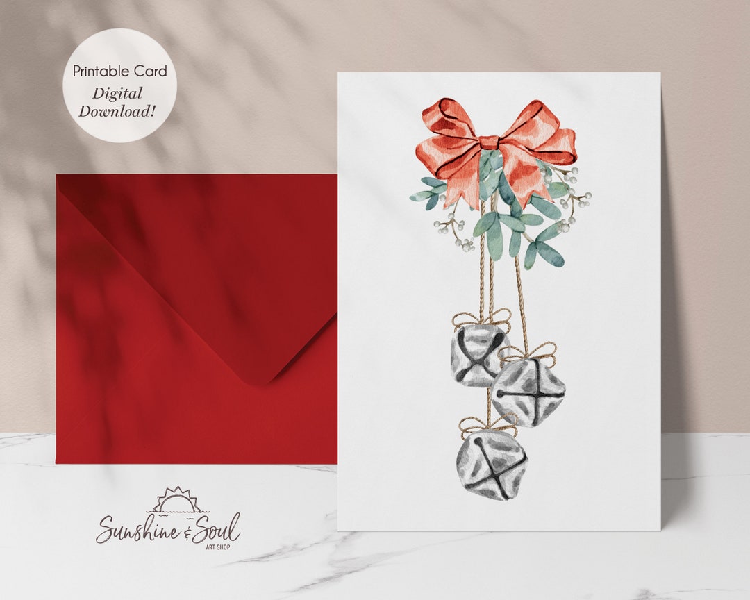 Jingle Bells, Holiday Card Printable (digital Download) - Etsy