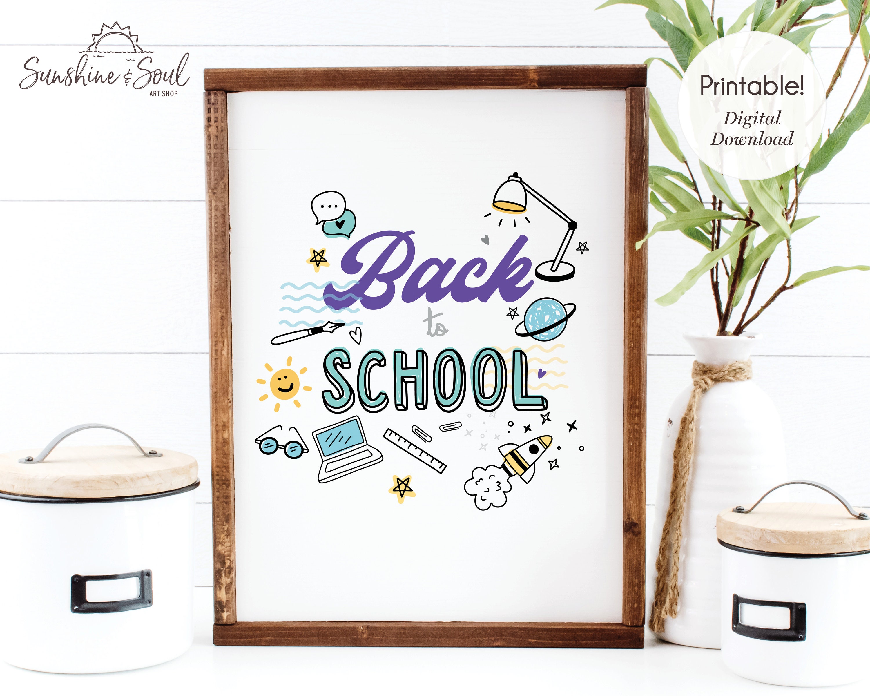 Back to School, Printable Decor, Printable Wall Art digital Download - Etsy