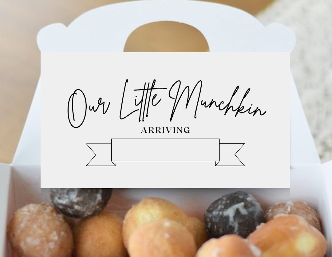 Our Little Munchkin Printable Sign, Cute Baby Announcement Sign ...