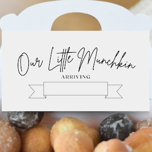 Our Little Munchkin Printable Sign, Cute Baby Announcement Sign ...