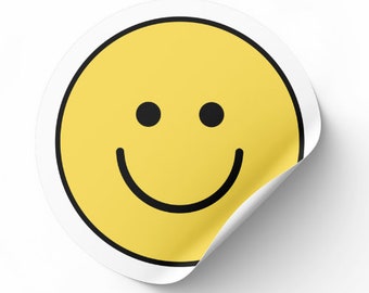 Yellow Smiley Face Sticker - Etsy