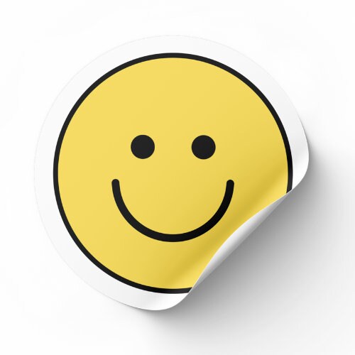 Smiley Face Sticker - Etsy