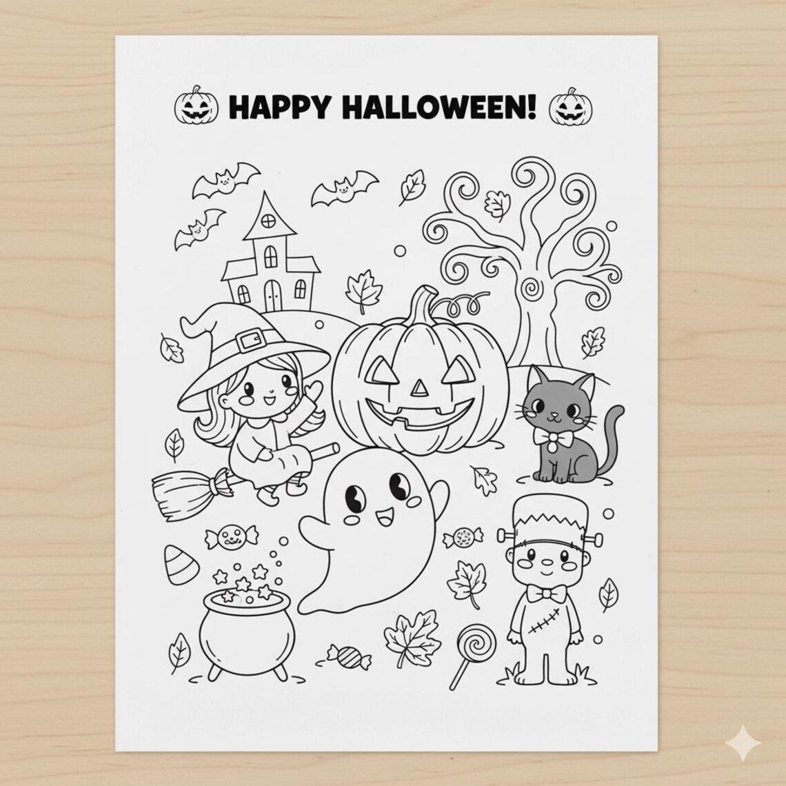 Kids Halloween Activity Packet: Games, Coloring Pages, Scavenger Hunt ...
