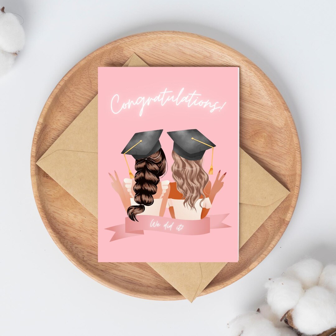 Best Friends Graduation Card, Printable Digital Download Graduation ...