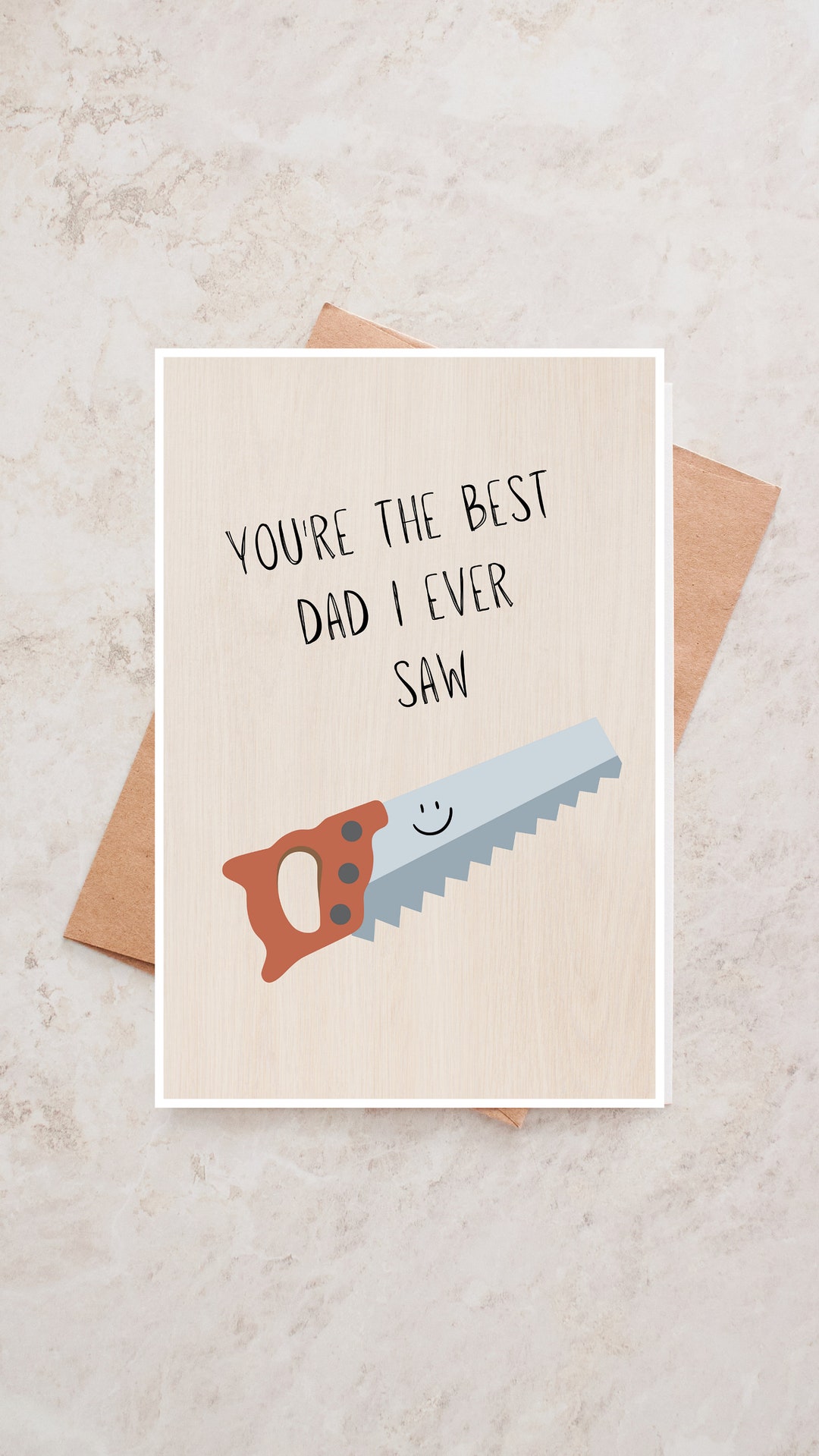 Best Dad I Ever Saw Funny Father's Day Card, Happy Father's Day Card ...