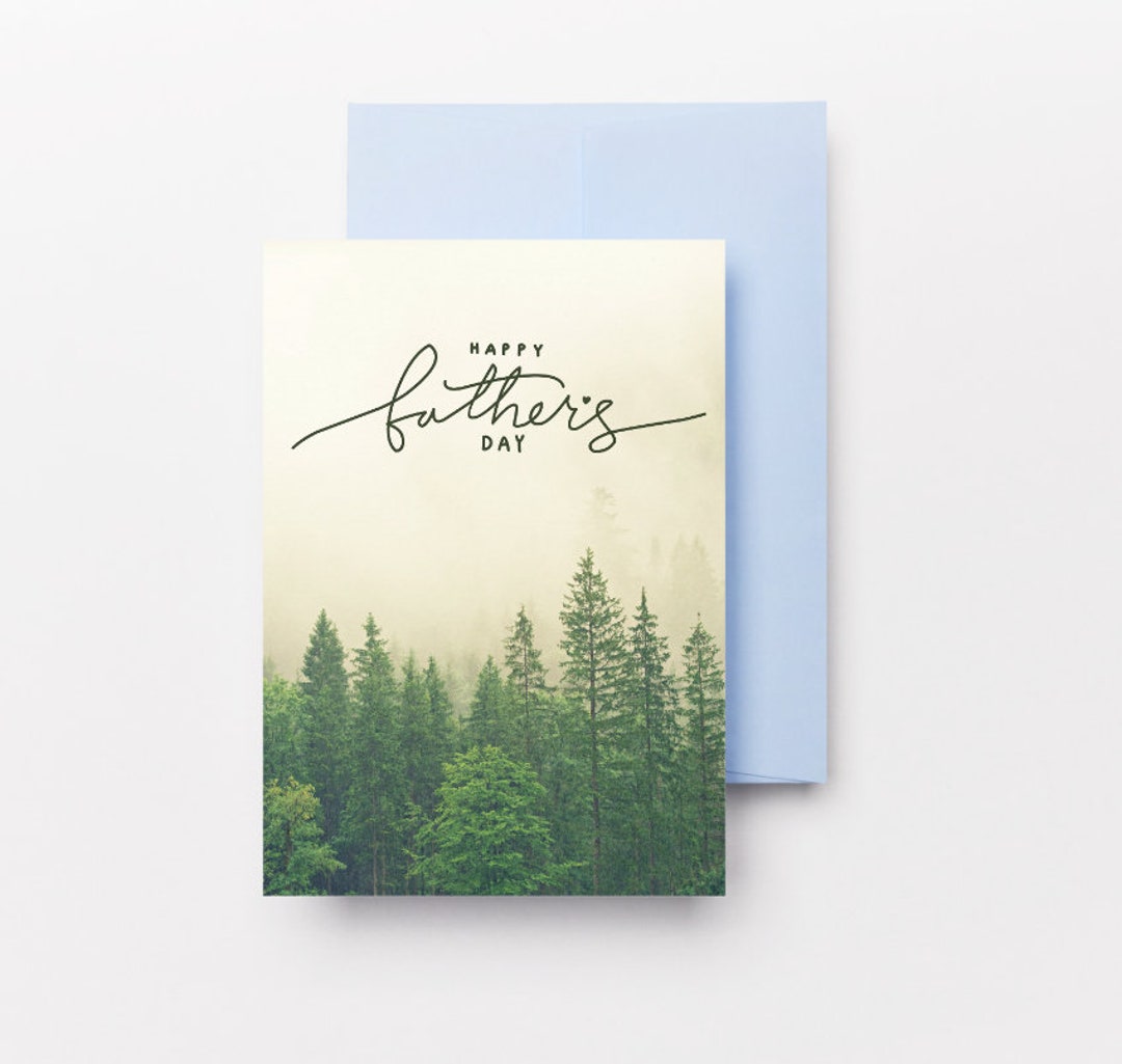 Happy Father's Day Card, Printable Card for Dad, Forest Father's Day ...