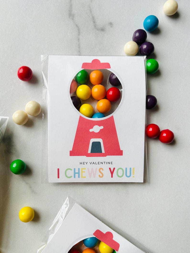 Gumball Machine Printable Valentine | Valentines Day Printable | I ...