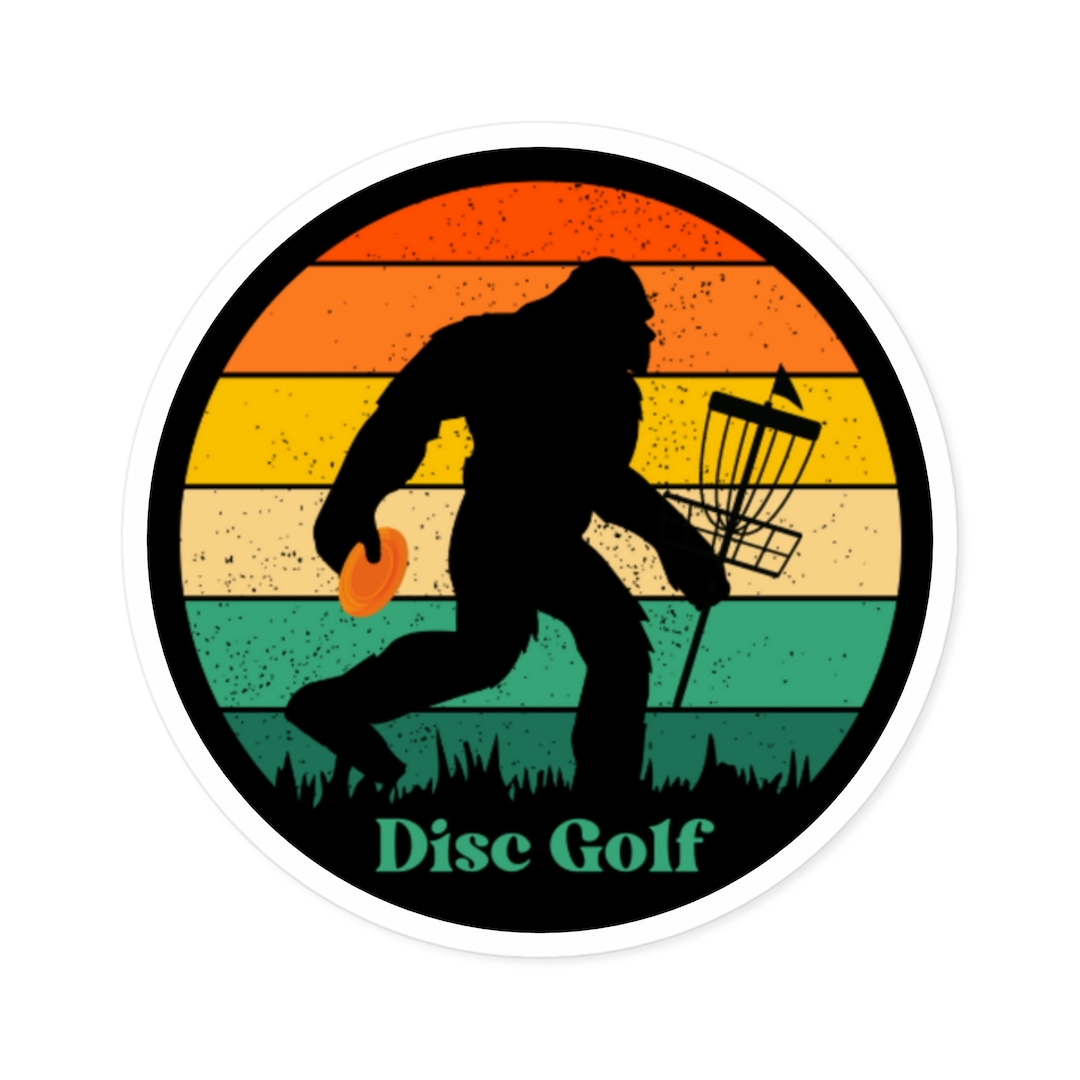 Funny Bigfoot Disc Golf Sticker, Disc Golfer Sticker, Sasquatch Disc ...