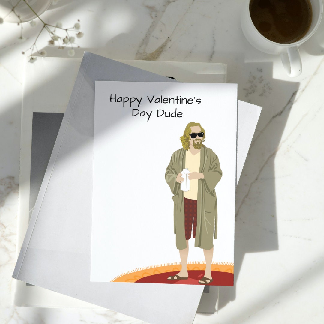 Happy Valentine's Day Dude | Printable Download Valentine | Instant ...