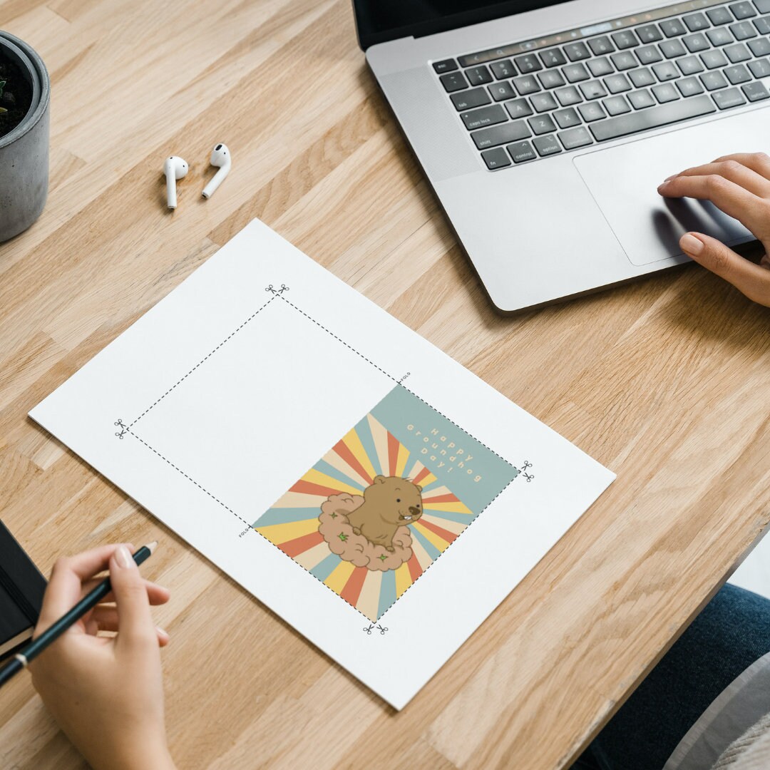 Groundhog Day Greeting Card Printable Groundhog Day Card Cute DIY Cards ...