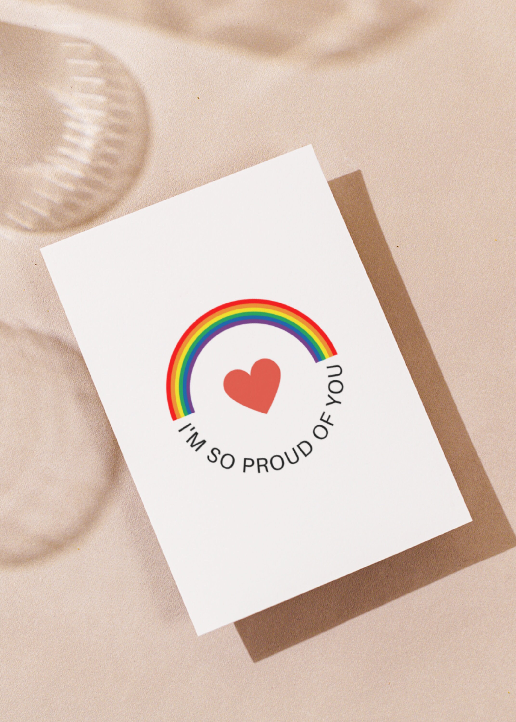 I'm so Proud of You Card, Rainbow Pride Greeting Card, Cute Pride Card ...