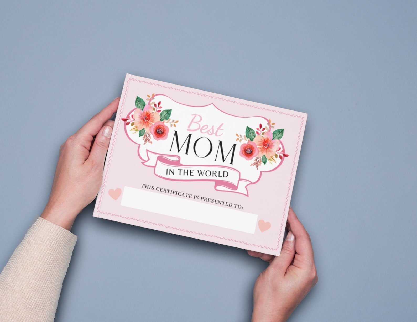 Best Mom in the World Certificate, Award for Mom, Mother's Day Gift ...