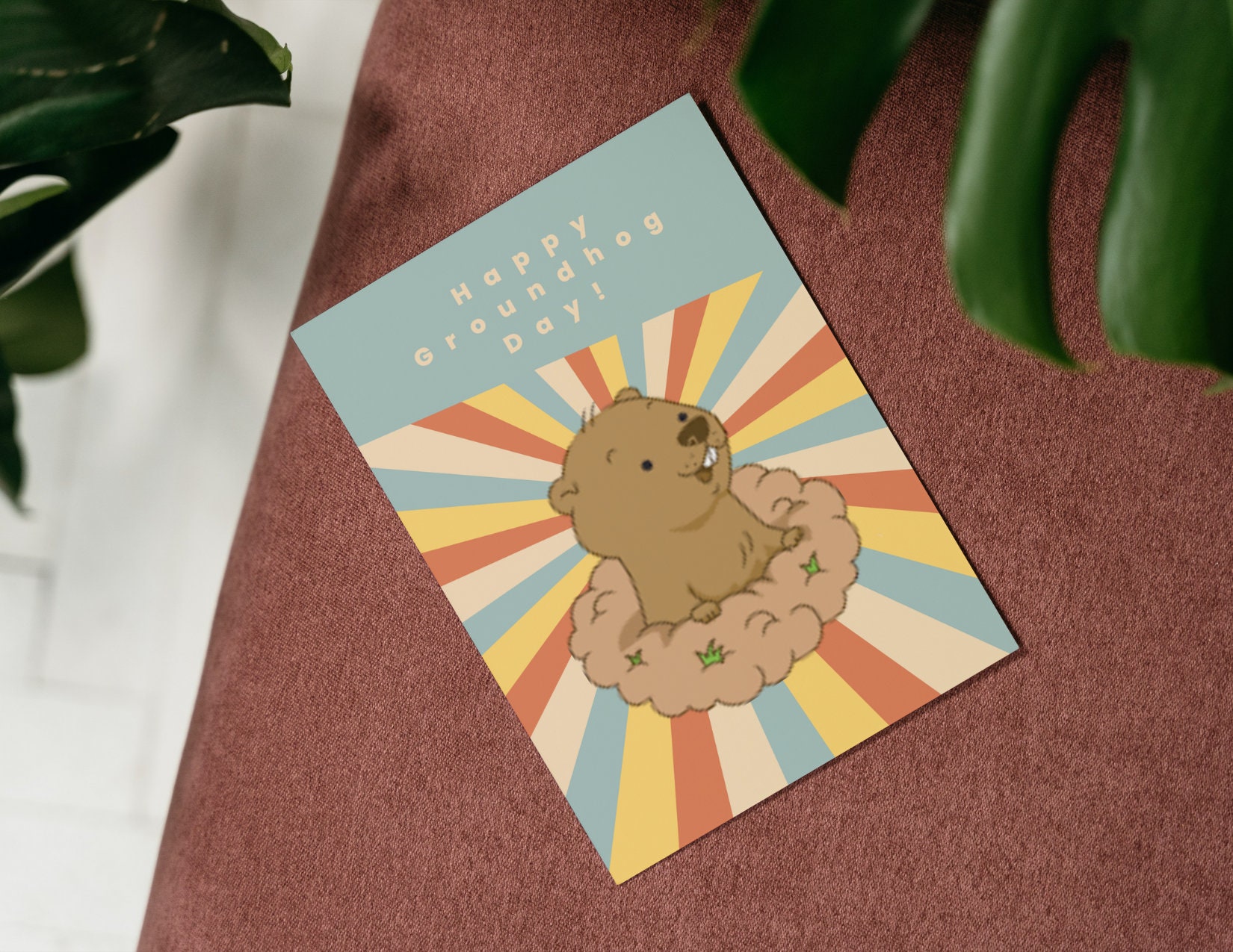 Groundhog Day Greeting Card Printable Groundhog Day Card Cute DIY Cards ...
