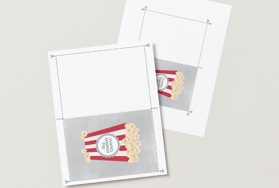 World's Greatest Pop Popcorn Father's Day Card, Printable Funny Father ...