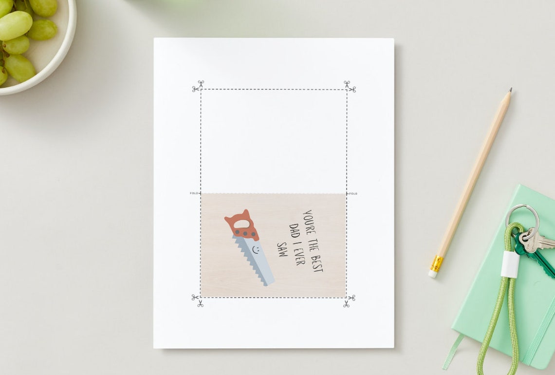 Best Dad I Ever Saw Funny Father's Day Card, Happy Father's Day Card ...
