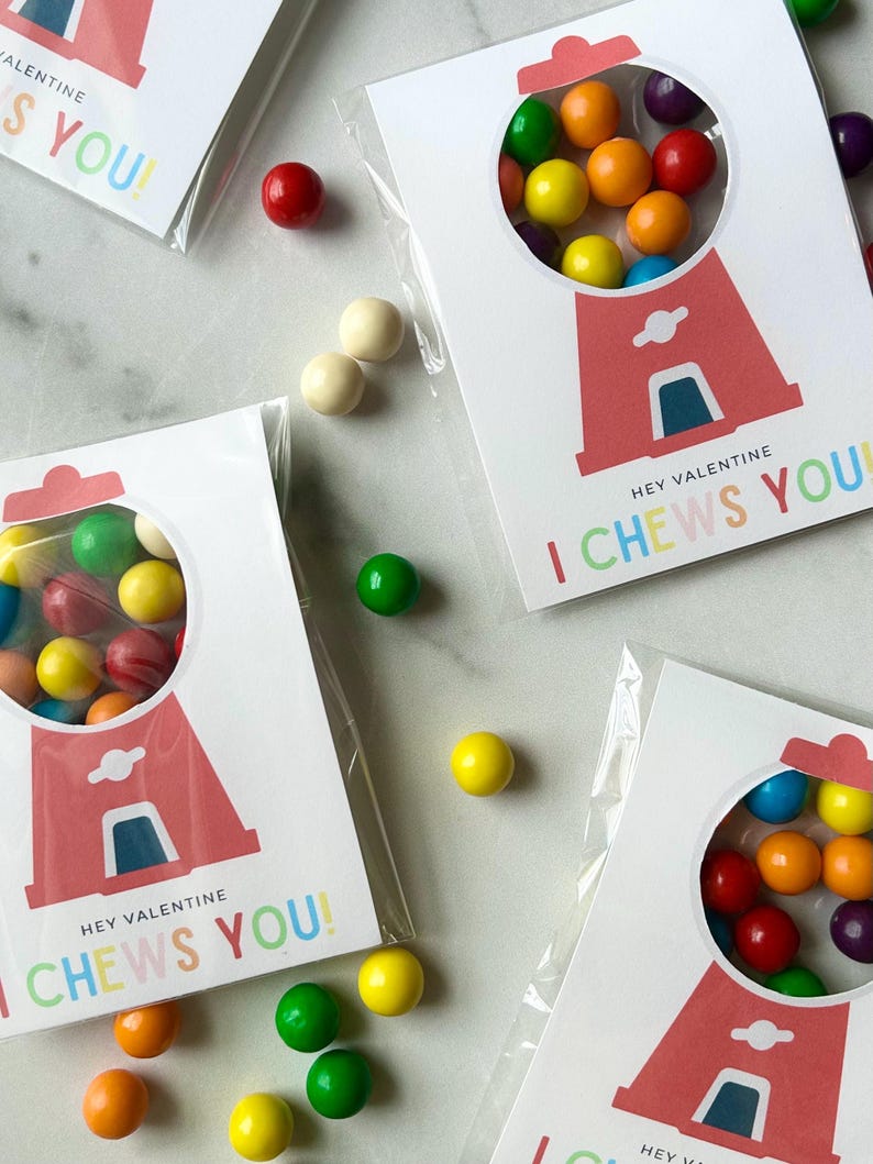 Gumball Machine Printable Valentine | Valentines Day Printable | I ...